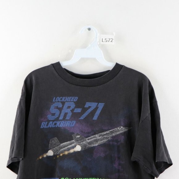 Vintage | Shirts | Vintage Lockheed Sr7 Blackbird Fighter Jet Shirt ...